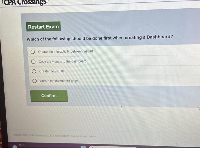 Solved Which of the following should be done first when | Chegg.com