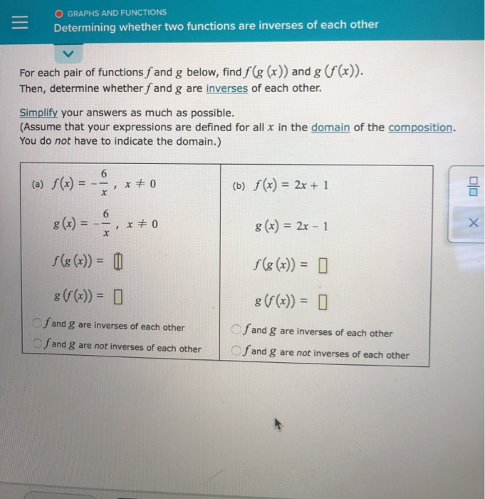 Solved OGRAPHS AND FUNCTIONS Determining whether two | Chegg.com