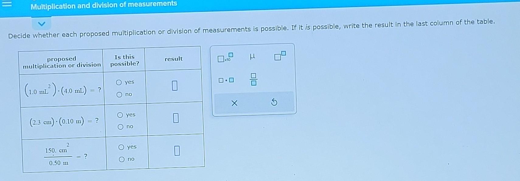 Solved Decide whether each proposed multiplication or | Chegg.com