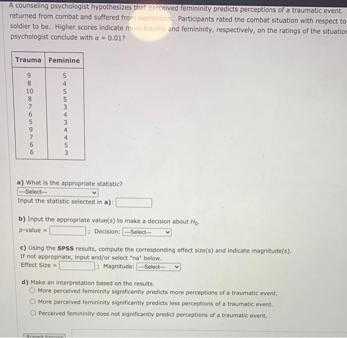Solved Use SPSS for this Application Exercise A counseling | Chegg.com