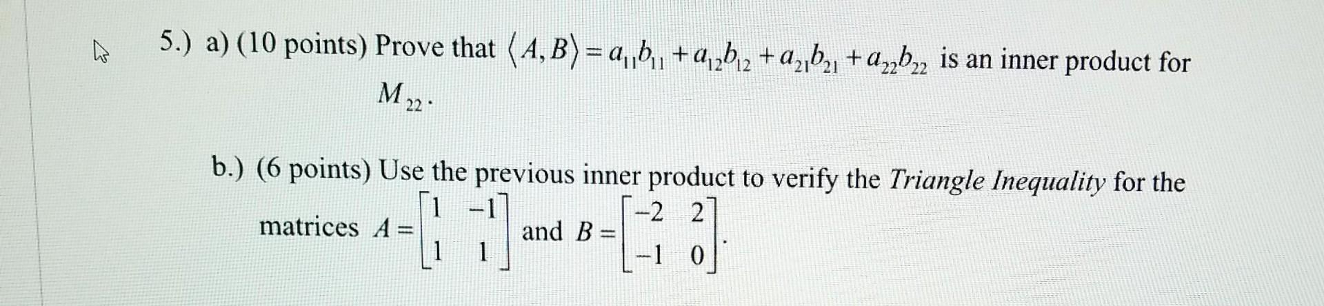 Solved a) (10 points) Prove that | Chegg.com