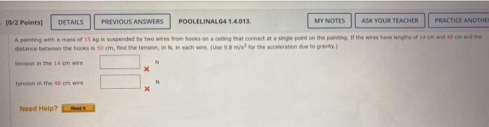 Solved [0/2 points) DETAILS PREVIOUS ANSWERS POOLELINALG4 | Chegg.com