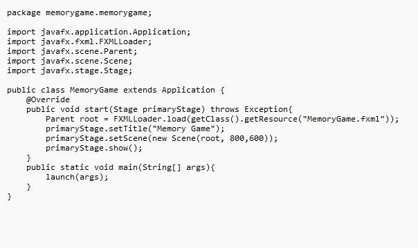 Solved package memorygame.memorygame; import | Chegg.com