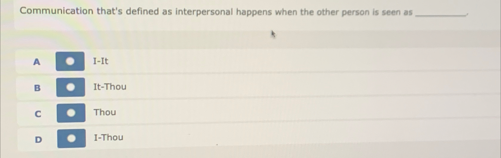 Solved Communication that's defined as interpersonal happens | Chegg.com