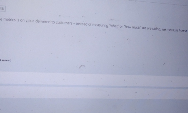 Solved EDA key focus of agile metrics is on value delivered | Chegg.com