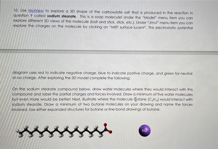 Solved 10. Use MolView to explore a 3D shape of the | Chegg.com