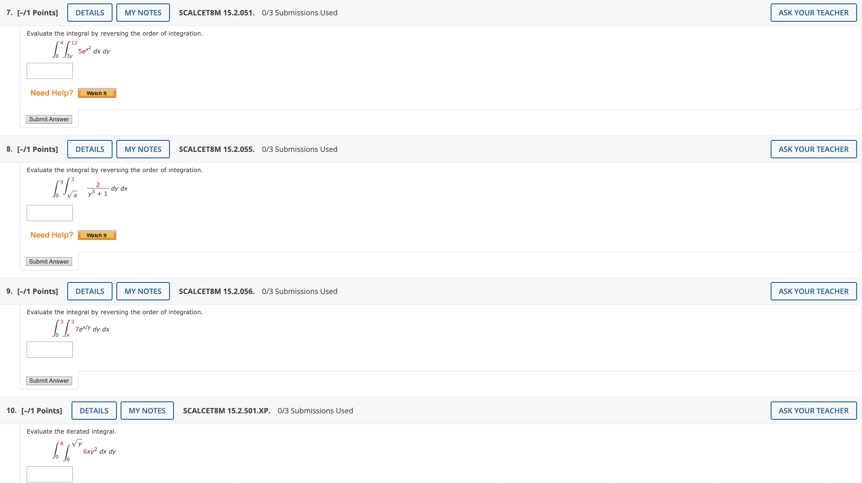 Solved [-/1 ﻿Points]SCALCET8M 15.2.051. 0/3 ﻿Submissions | Chegg.com