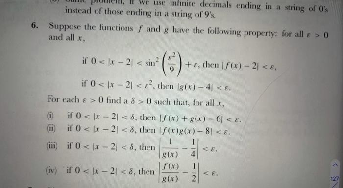 Solved 11 we use infinite decimals ending in a string of O's | Chegg.com