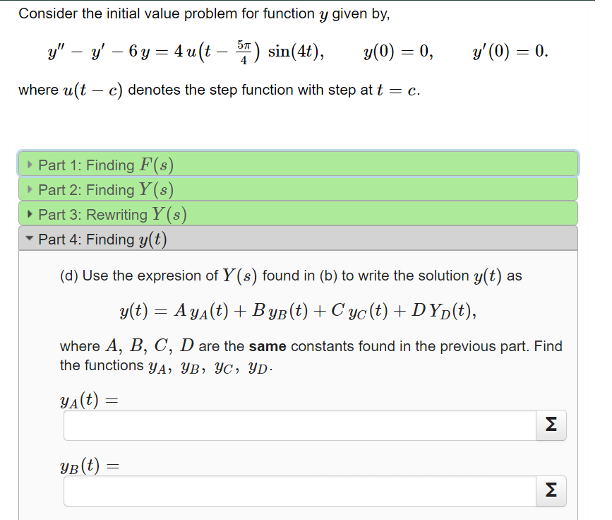 Consider the initial value problem for function y | Chegg.com