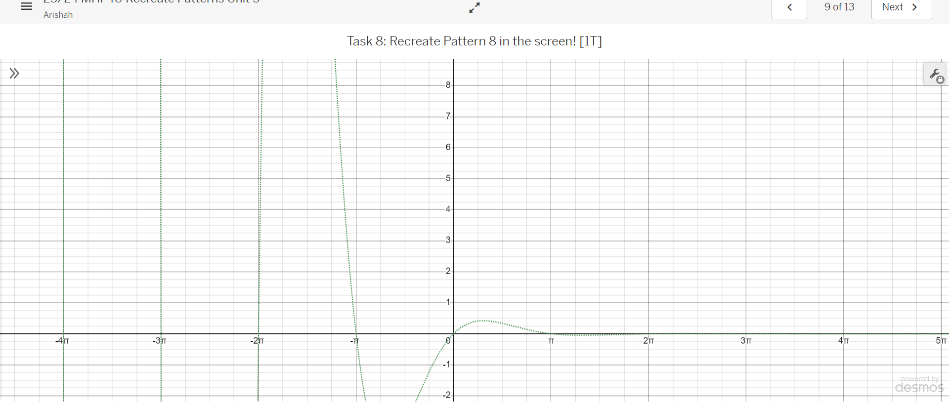 Solved Task 8: Recreate Pattern 8 ﻿in the screen! [1T]Task | Chegg.com
