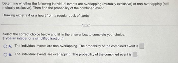 Solved Determine whether the following individual events are | Chegg.com