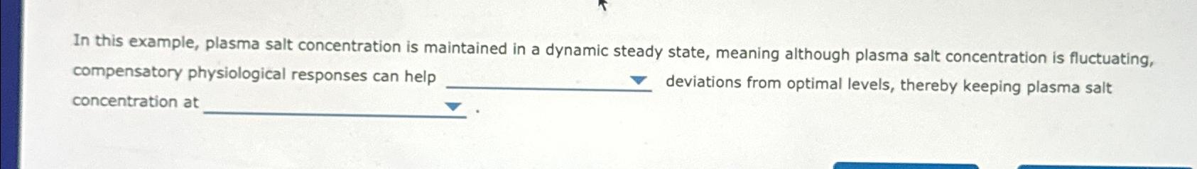 Solved In this example, plasma salt concentration is | Chegg.com