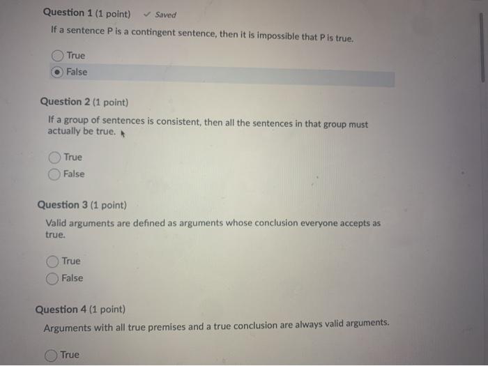 if a sentence P is contingent sentence, then it is | Chegg.com