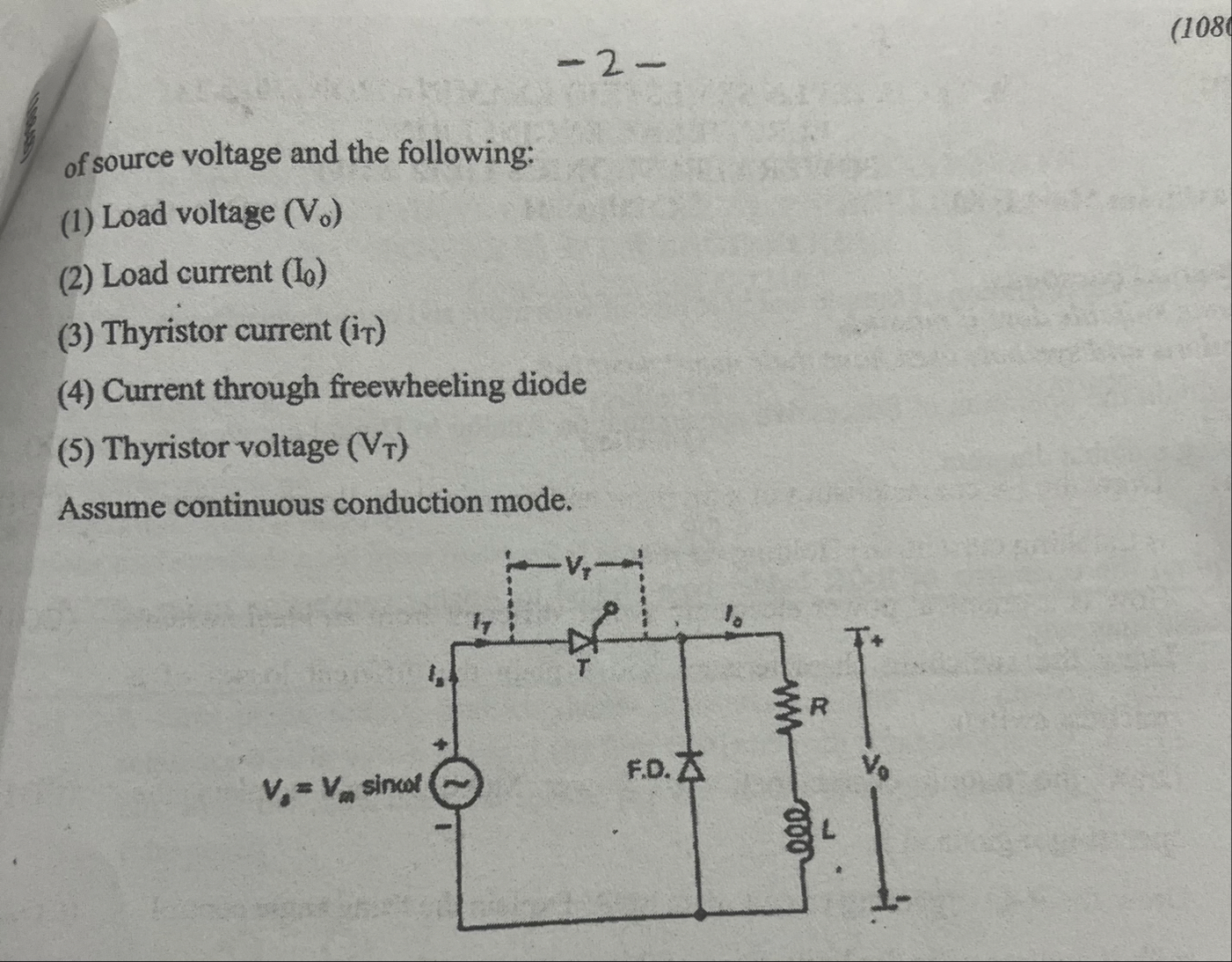 Solved A single phase half wave controlled rectifier with rl | Chegg.com