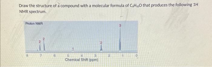Solved Draw the structure of a compound with a molecular | Chegg.com