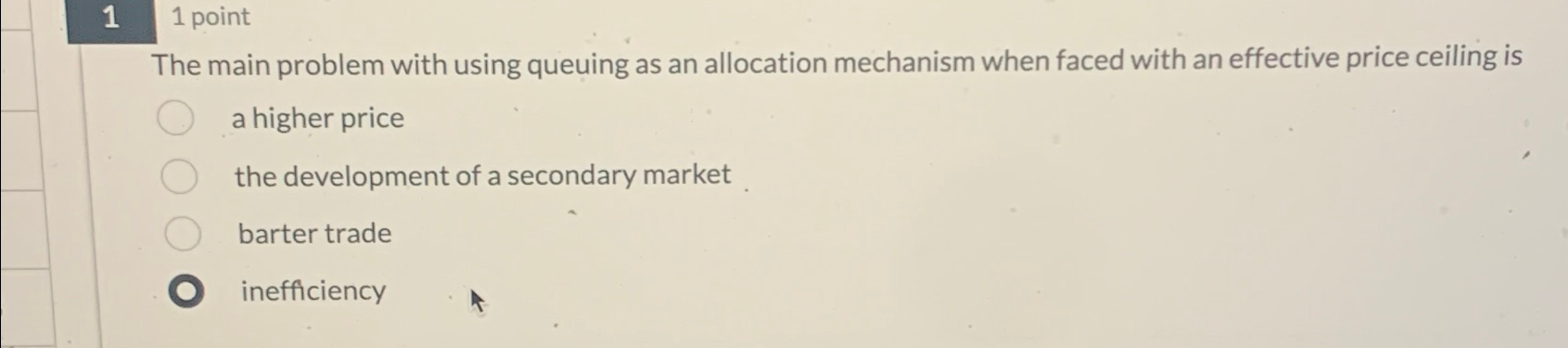 Solved 11 ﻿pointThe main problem with using queuing as an | Chegg.com