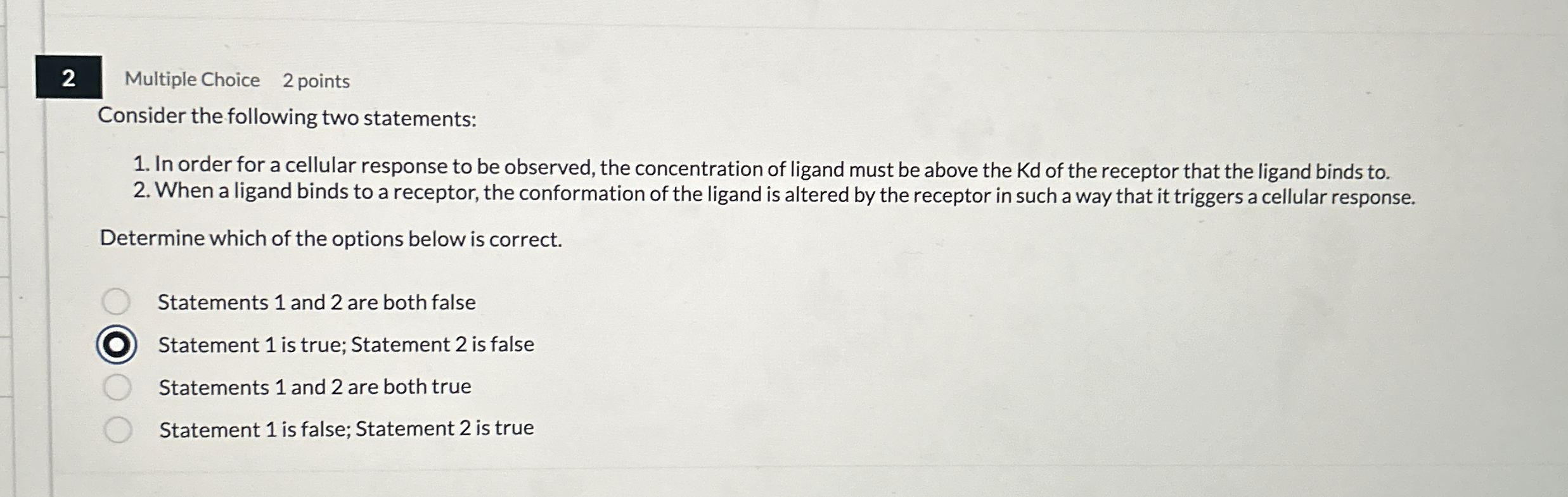 Solved 2Multiple Choice2 ﻿pointsConsider the following two | Chegg.com
