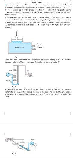 Solved ASSIGNEMENT #2 1. An open rectangular tank 1 m wide | Chegg.com