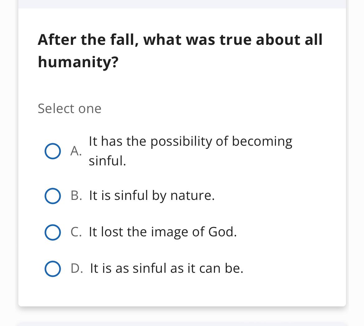 Solved After the fall, what was true about all | Chegg.com