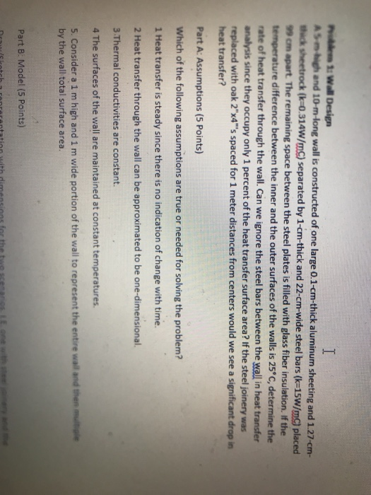 Solved ht: Wall Design I Amich and 10-m-long wall is | Chegg.com