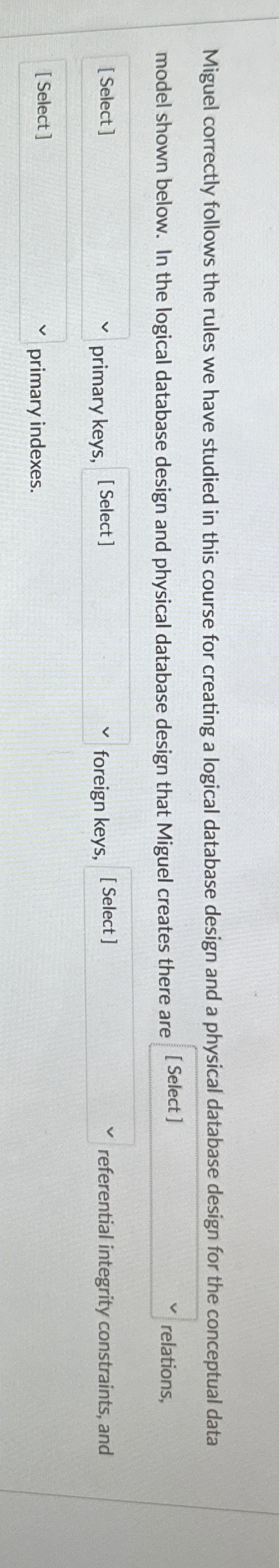 Solved Miguel correctly follows the rules we have studied in | Chegg.com