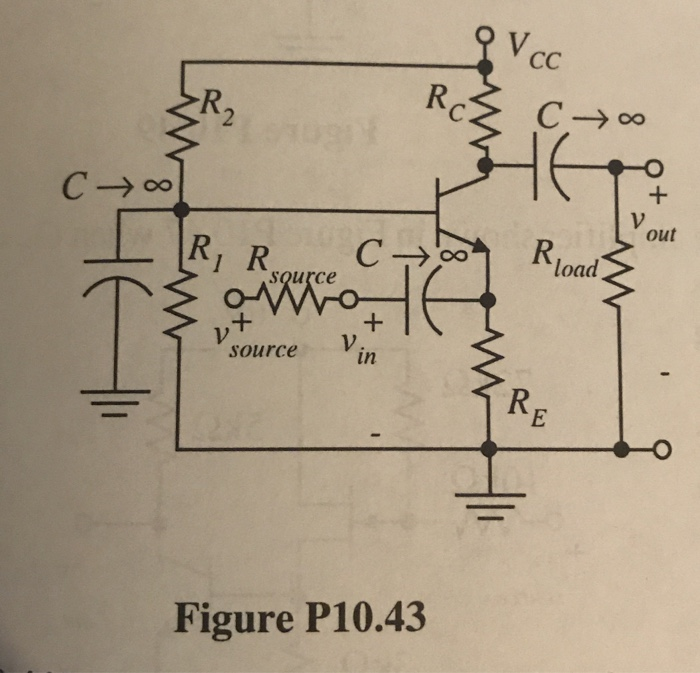 10.45 Design a CB amplifier for maximum output swing | Chegg.com