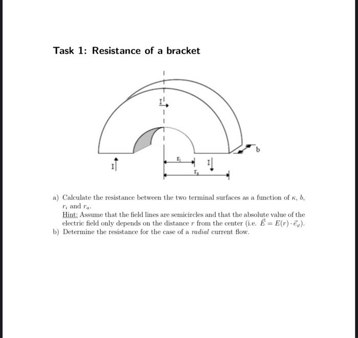 Solved Task 1: Resistance of a bracket - a) Calculate the | Chegg.com