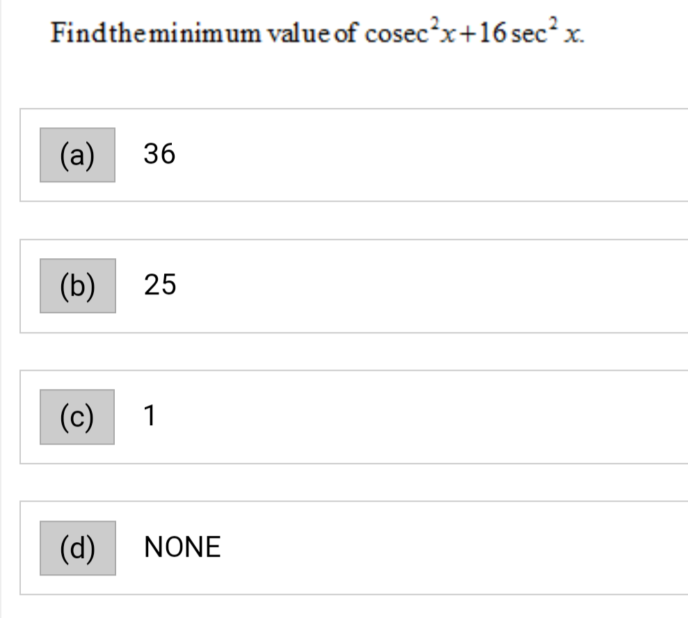 Solved Findtheminimum value of | Chegg.com