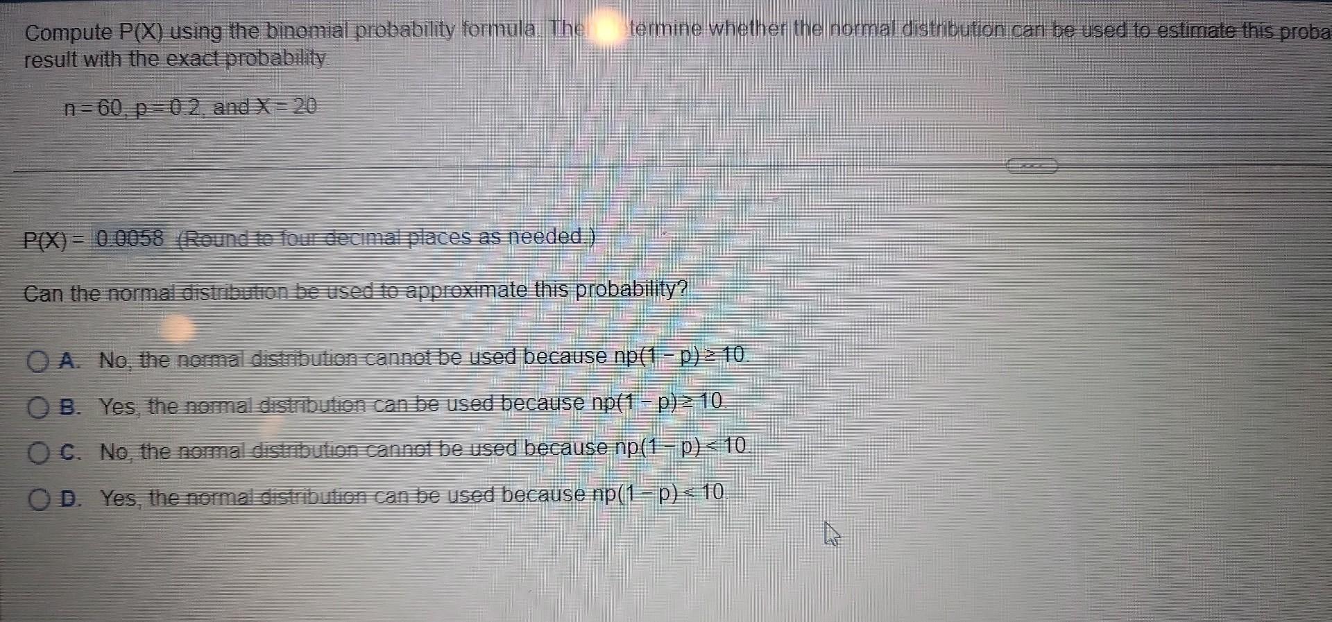 Solved Compute P(X) using the binomial probability formula. | Chegg.com