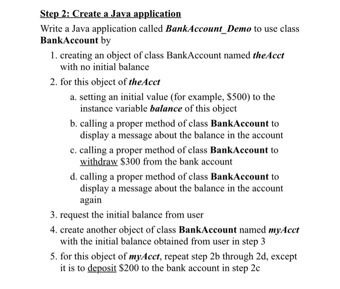 Solved Step 1 Create A Class Definition Write A Java 5408