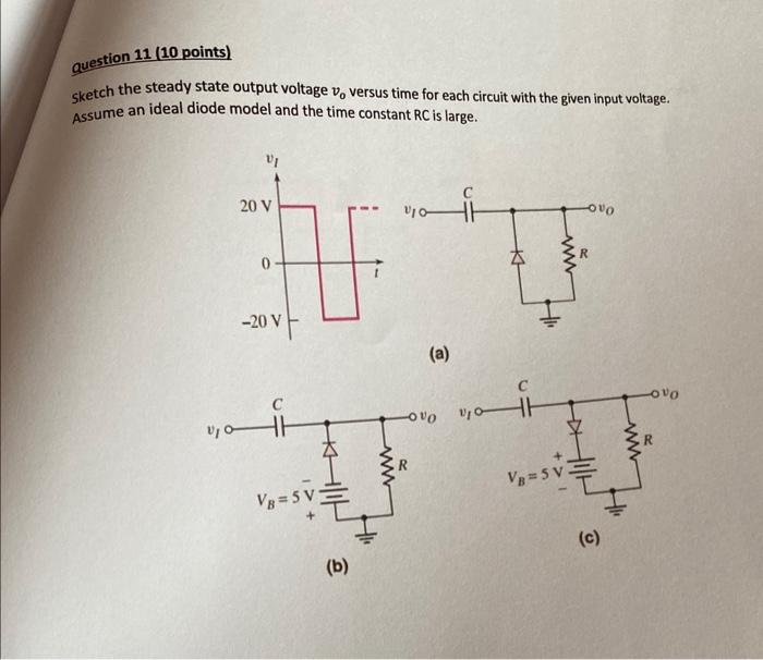 Solved sketch the steady state output voltage v0 versus time | Chegg.com Solved sketch the steady state output voltage v0 versus time | Chegg.com
