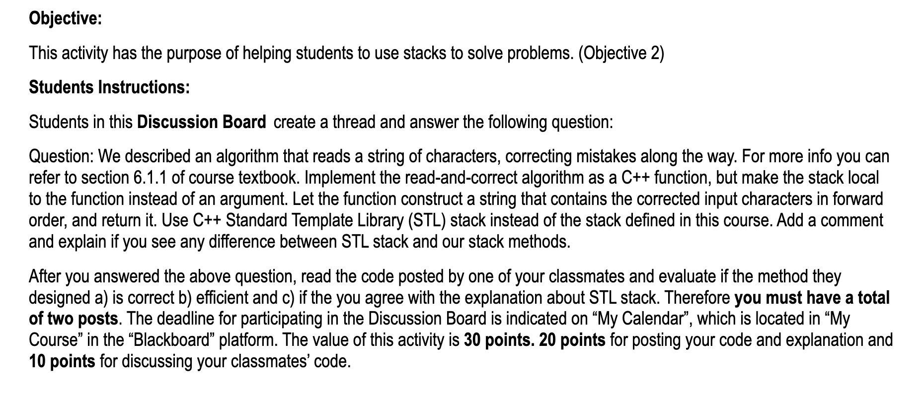 Solved Objective:This activity has the purpose of helping | Chegg.com