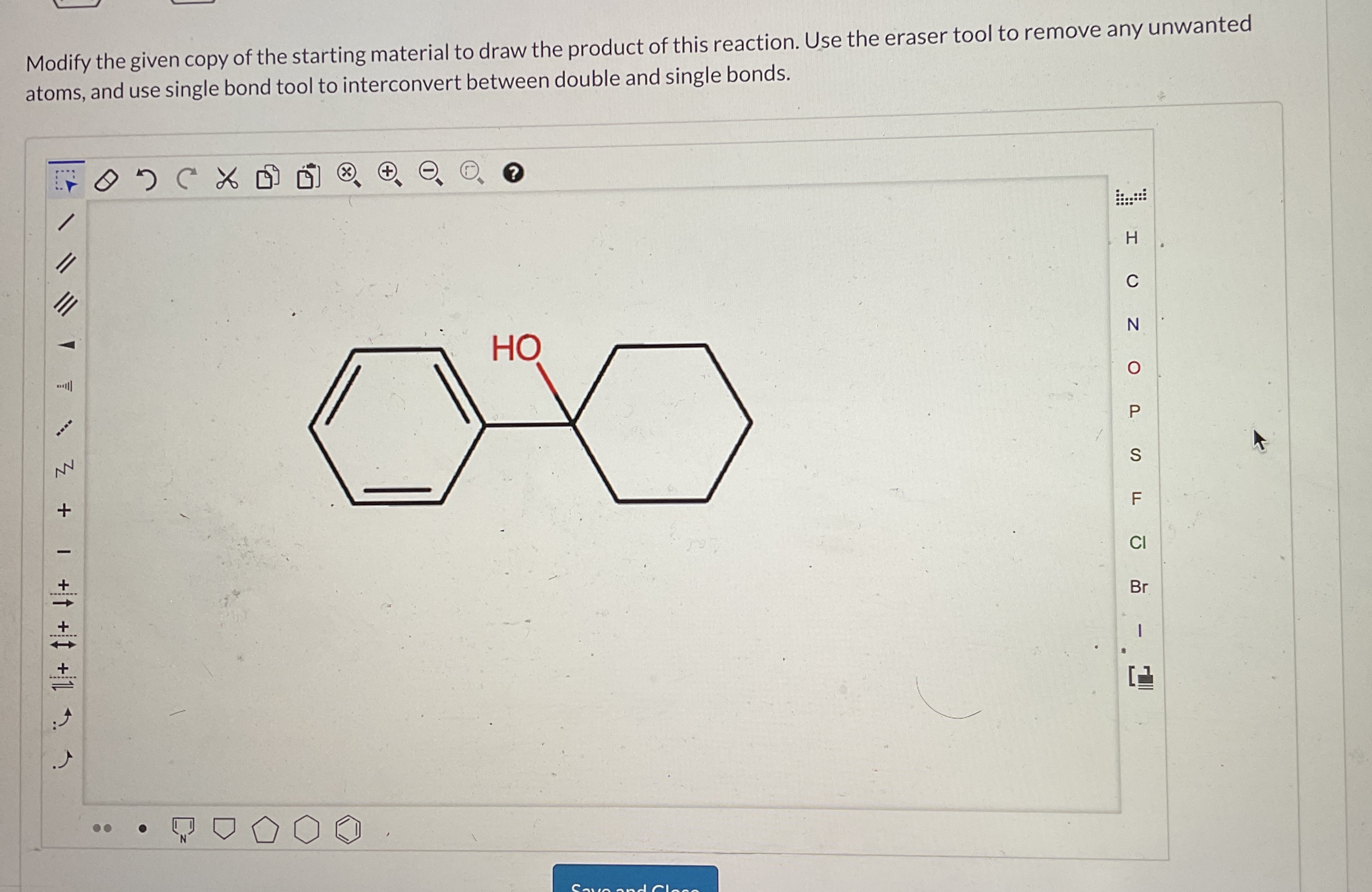 Modify the given copy of the starting material to | Chegg.com