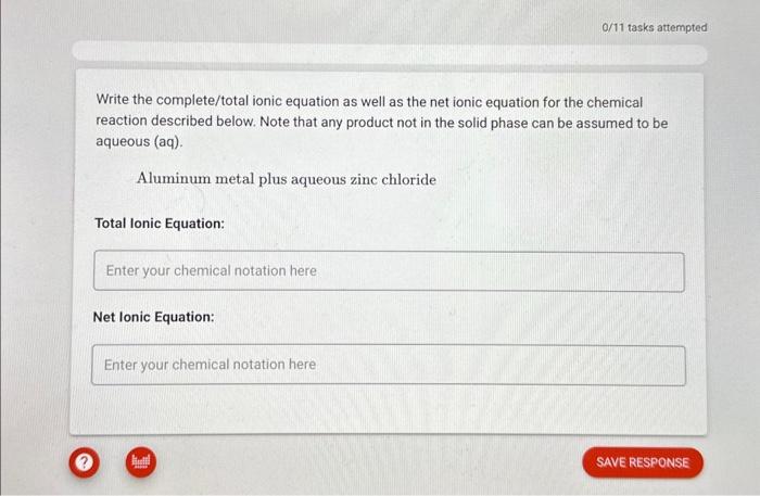 Solved Write the complete/total ionic equation as well as | Chegg.com