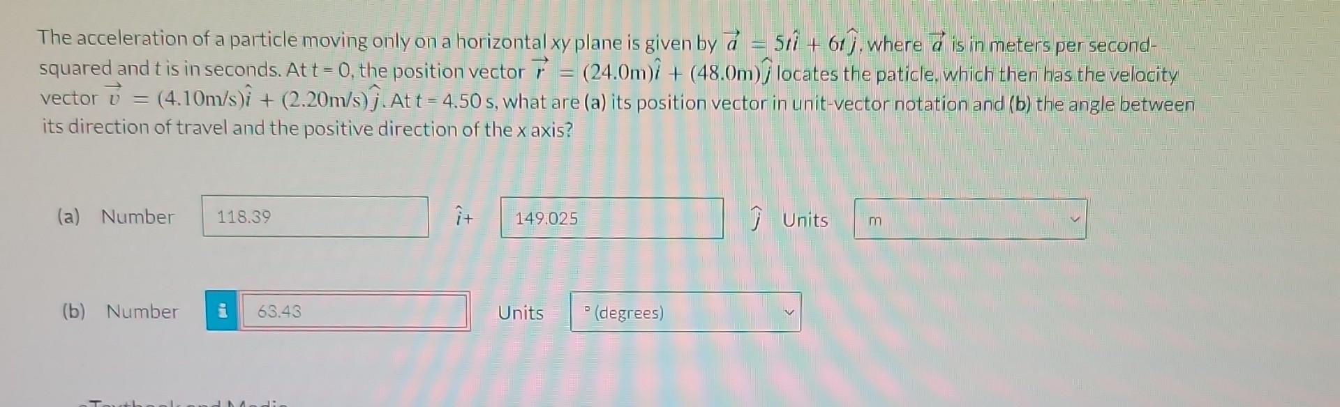 Solved The acceleration of a particle moving only on a | Chegg.com