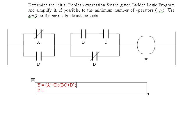 Given ladder logic program to expressions - kingava