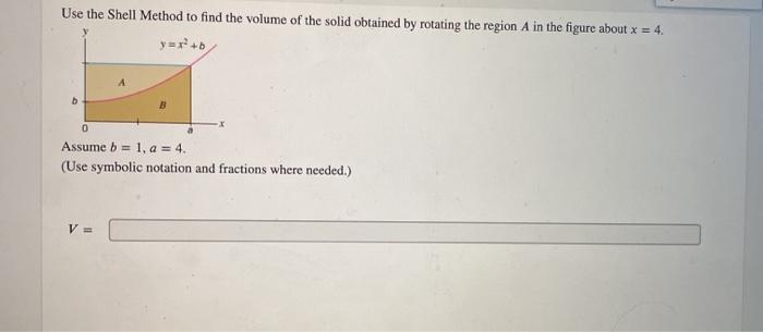Solved Use the Shell Method to compute the volume of the | Chegg.com