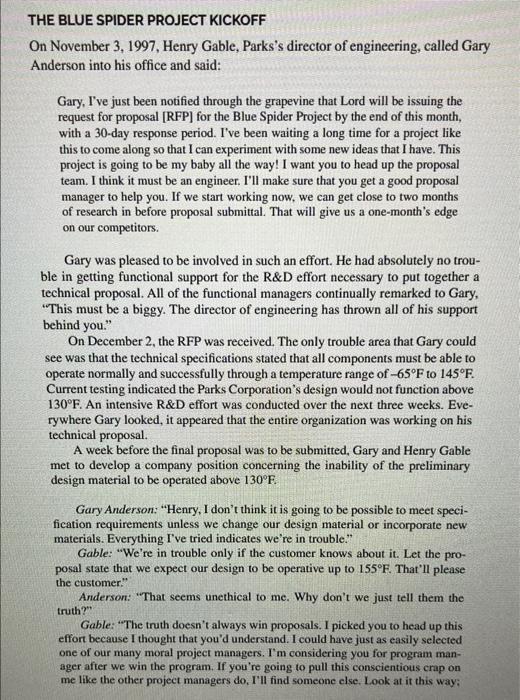 Solved The Blue Spider Project "This is impossible! Just | Chegg.com