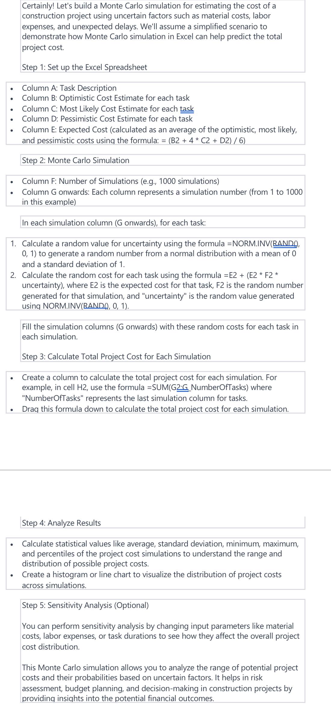 Solved Certainly! Let's build a Monte Carlo simulation for | Chegg.com