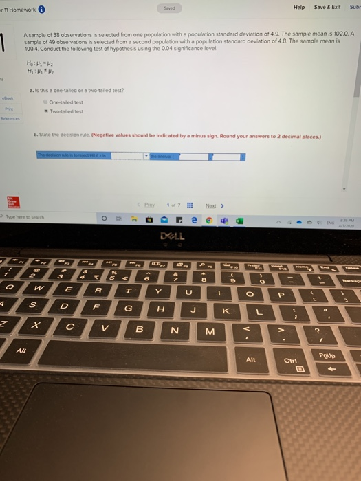 Solved er 11 Homework Help Save & Exit Subr A sample of 38 | Chegg.com