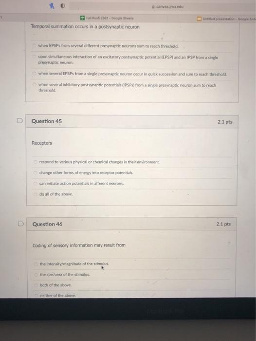 Solved ho canvas med sh1021 Sheets Temporal summation occurs | Chegg.com