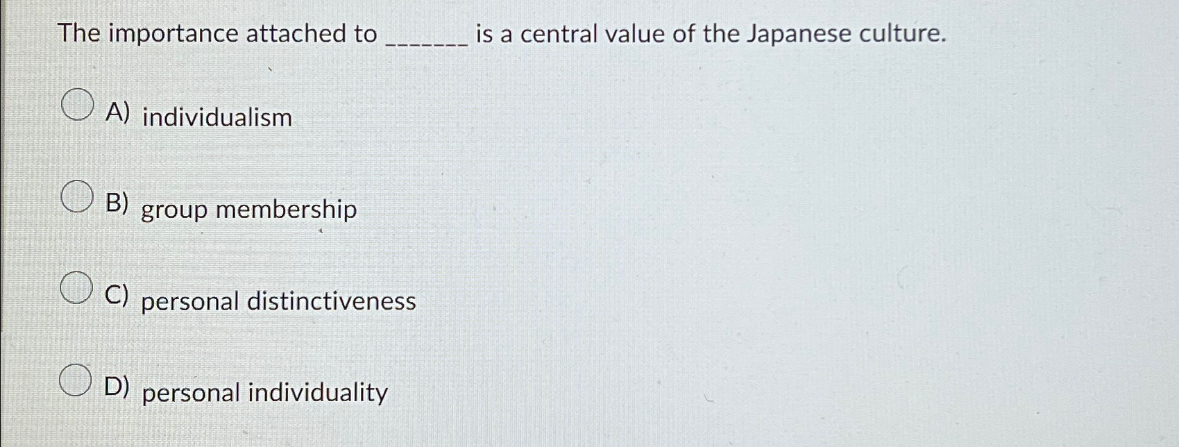Solved The importance attached to is a central value of the | Chegg.com