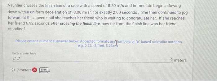 Solved An object traveling eastward with an initial velocity | Chegg.com