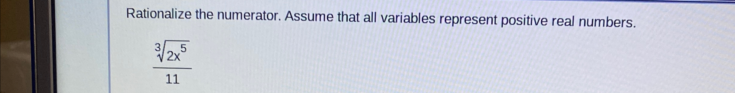 Solved Rationalize the numerator. Assume that all variables | Chegg.com