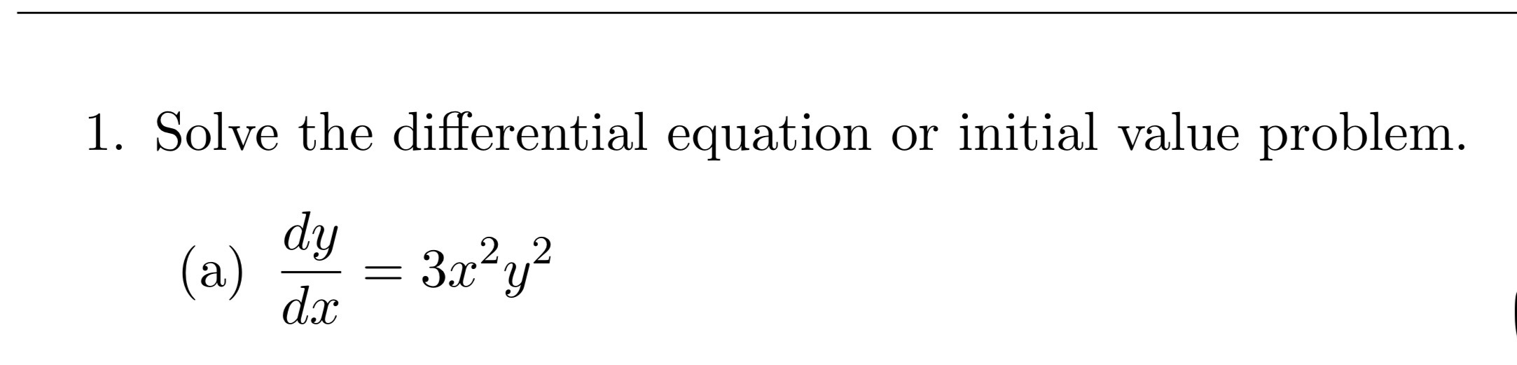 Solved Solve the differential equation or initial value | Chegg.com