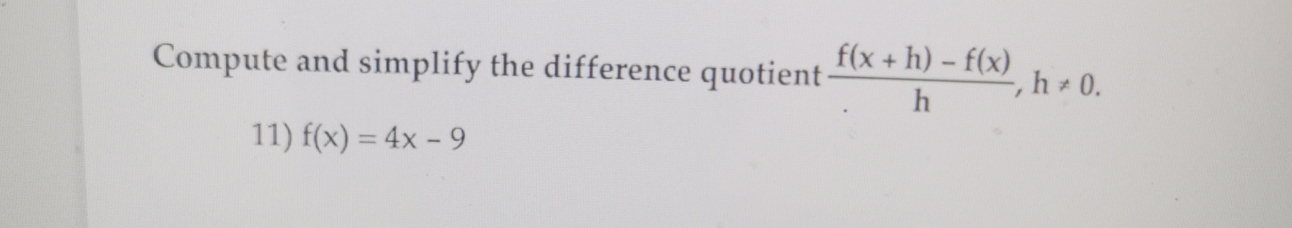Solved Compute and simplify the difference quotient | Chegg.com