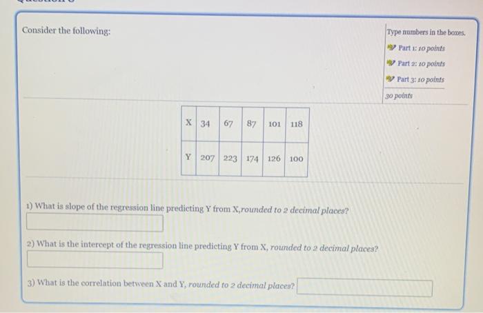 Solved Question 7 Consider the following table summarizing | Chegg.com