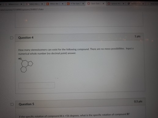 Solved How many stereoisomers can exist for the following | Chegg.com