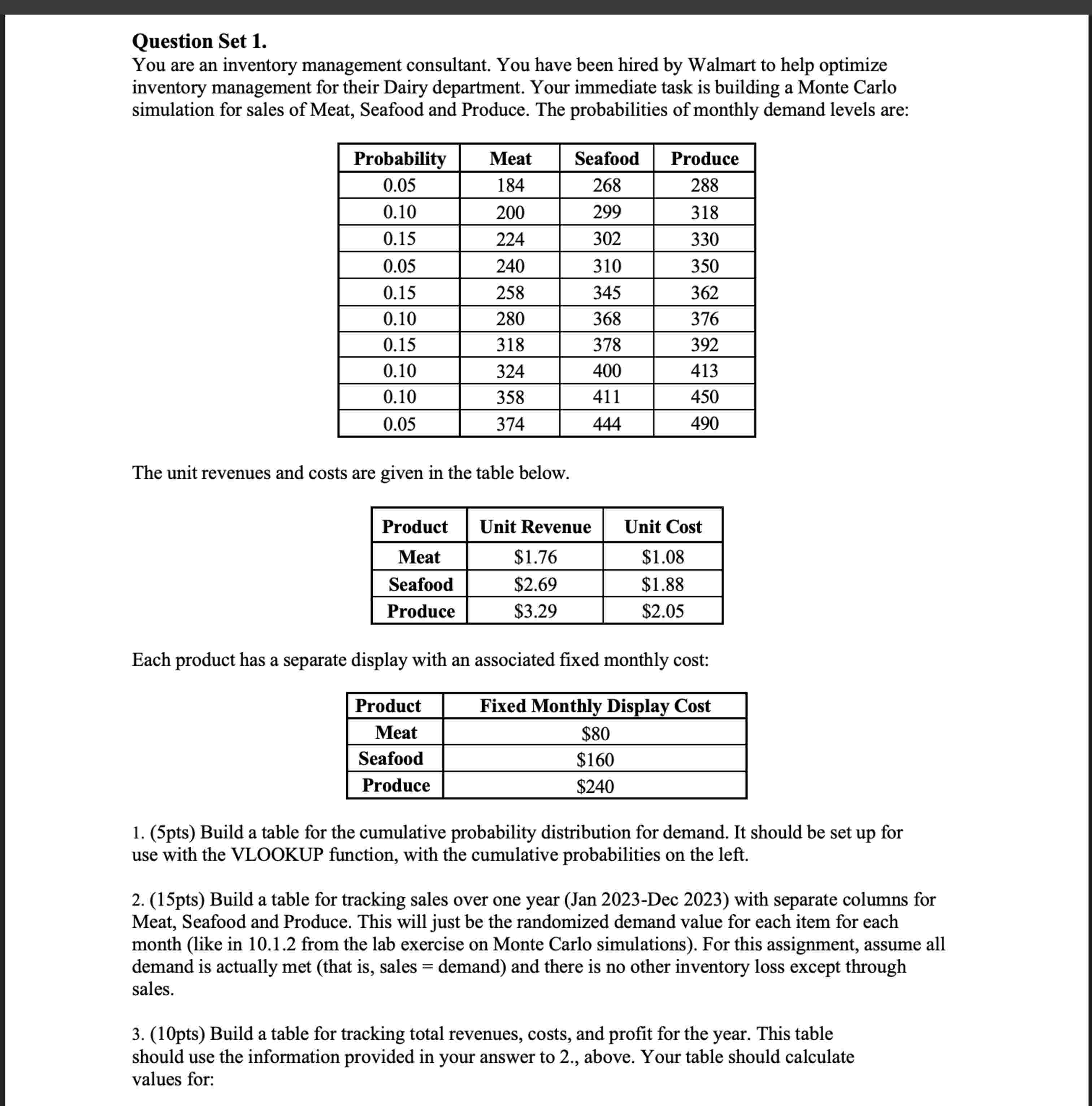 Solved Question Set 1. ﻿You are an inventory management | Chegg.com