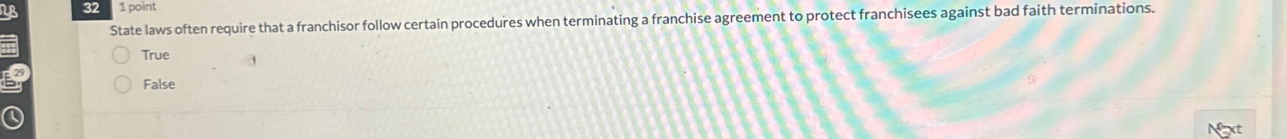 Solved 321 ﻿pointState laws often require that a franchisor | Chegg.com